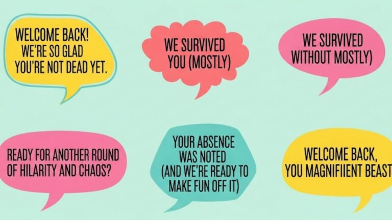 Top 55+ Funny Welcome Back Messages and Quotes