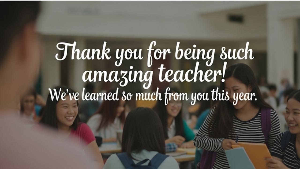 Best 55+ Thank You Messages to Students from Teachers