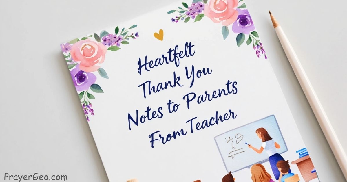 40+Thank You Notes to Parents From Teacher for Support