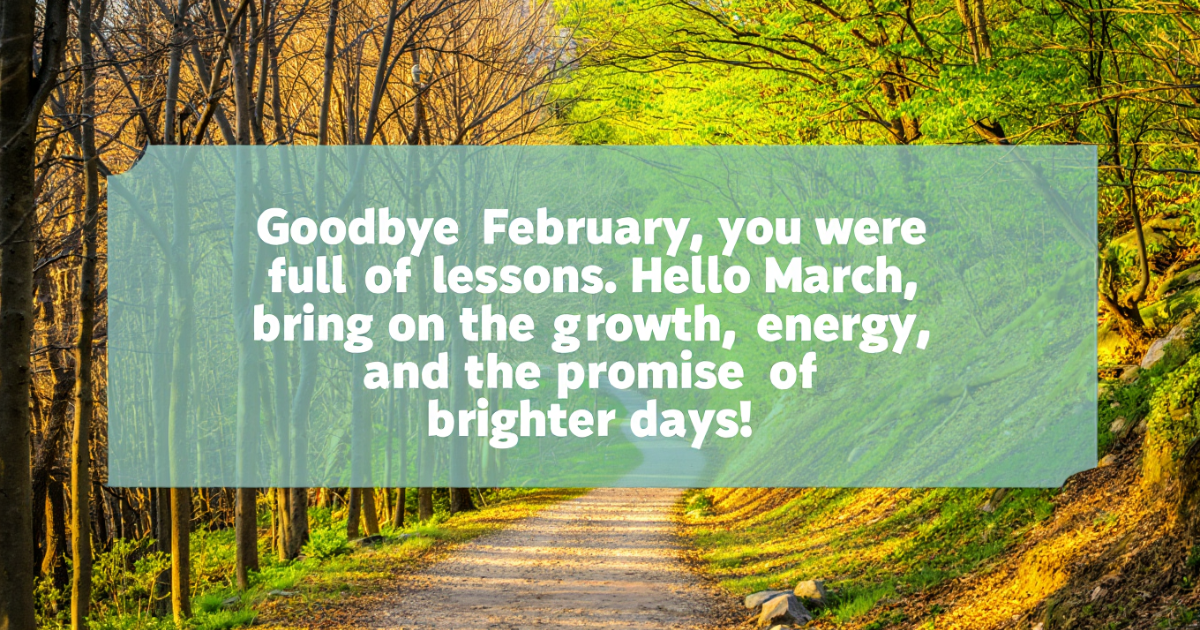 30+ Goodbye February Hello March Quotes